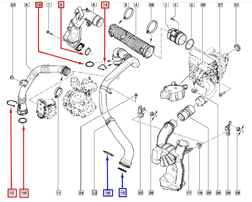 Почему не до-дувает турбина. — Renault Grand Scenic III, 2 л, 2010 года ...