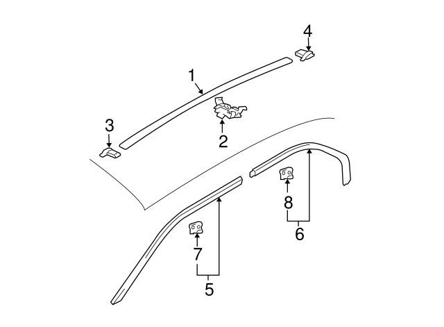 828533D000 Фиксатор молдинга крыши KIA HYUNDAI | Запчасти на DRIVE2