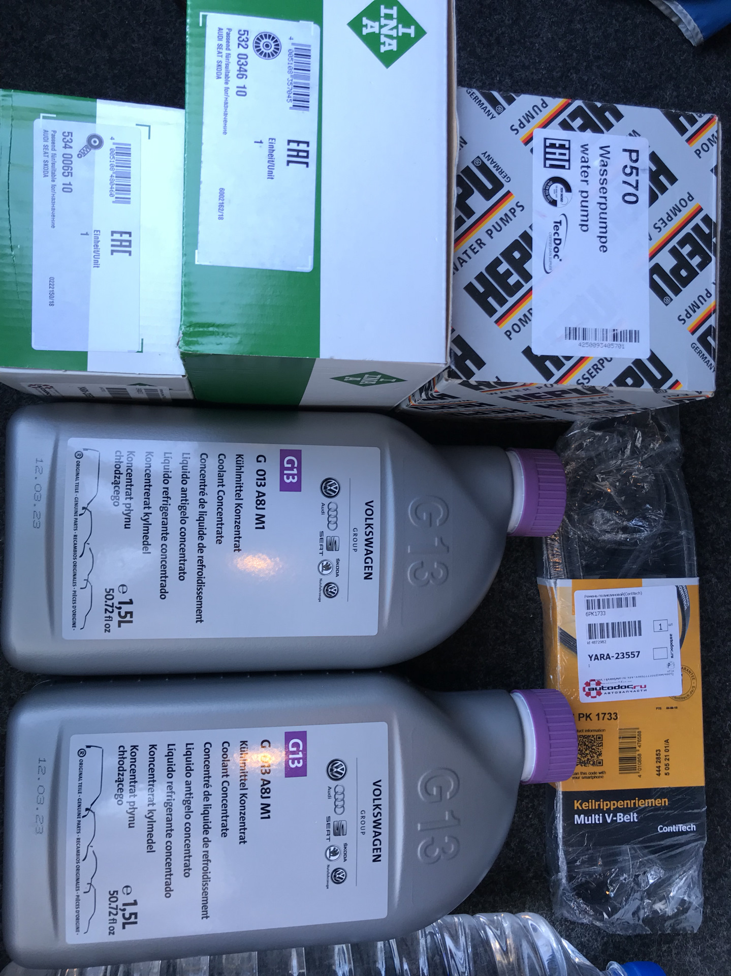 Замена помпы, роликов, ремня и антифриза — Volkswagen Jetta VI, 1,4 л ...