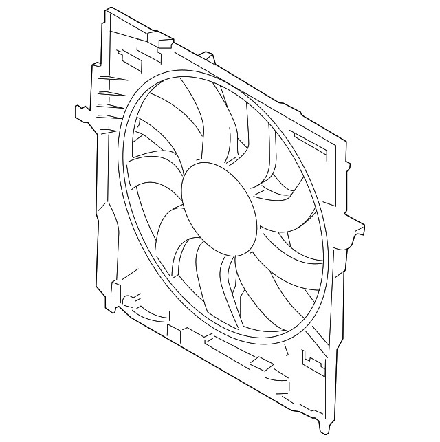 17428509740 Кожух вентилятора с вентилятором 400W BMW | Запчасти на DRIVE2