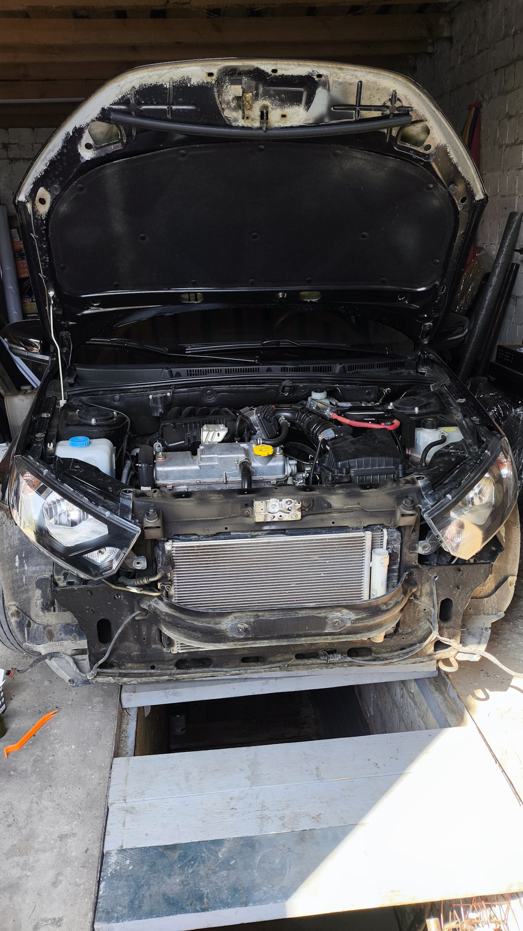 Иксы бампера черный глянец — Lada Гранта (2G) FL, 1,6 л, 2019 года ...