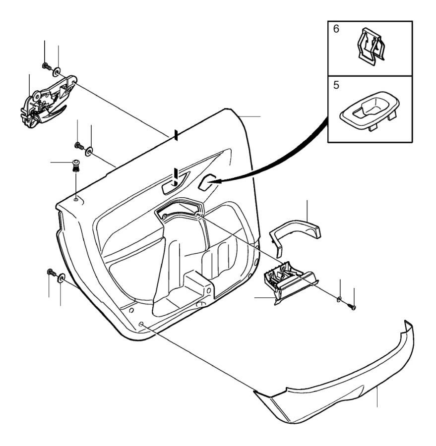 39896696 Door Interior Trim Panel (Right, Rear, Interior code: C710 ...