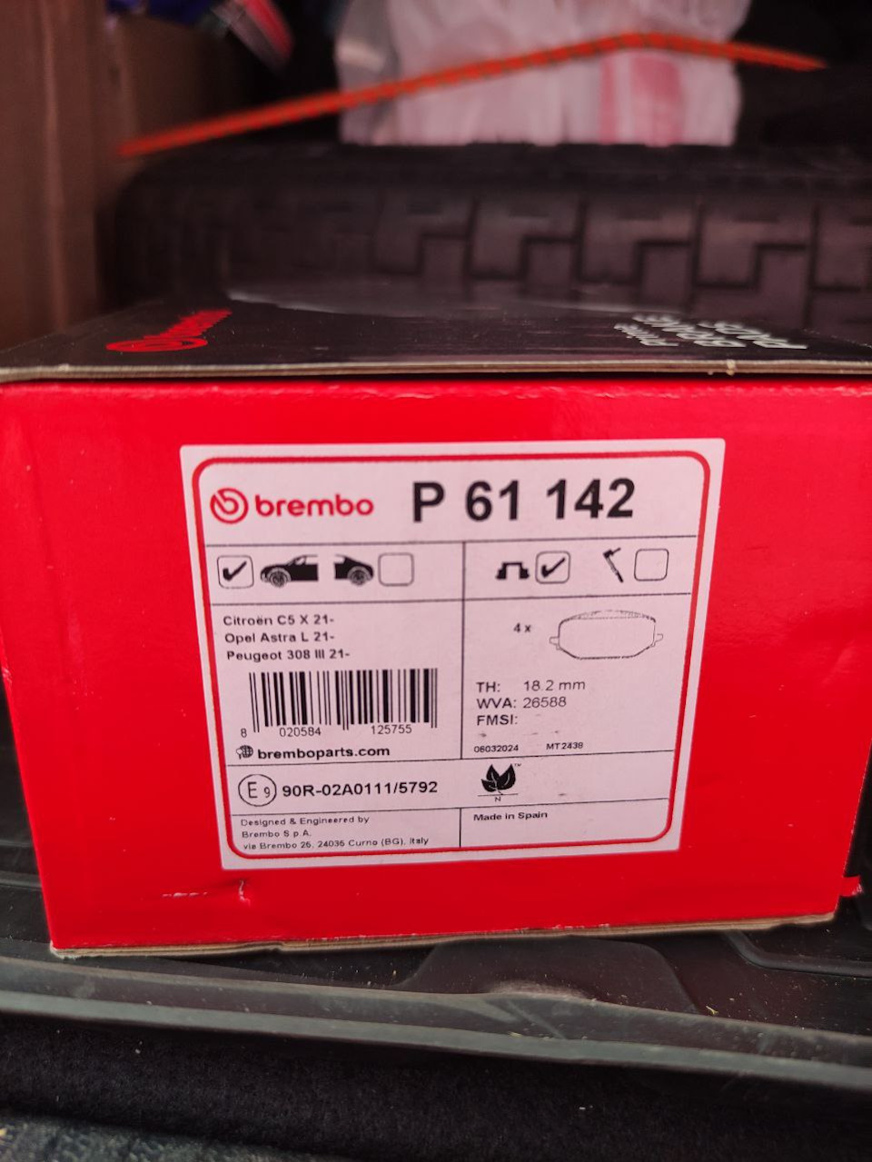 P61142 Комплект тормозных колодок, дисковый тормоз brembo | Запчасти на ...