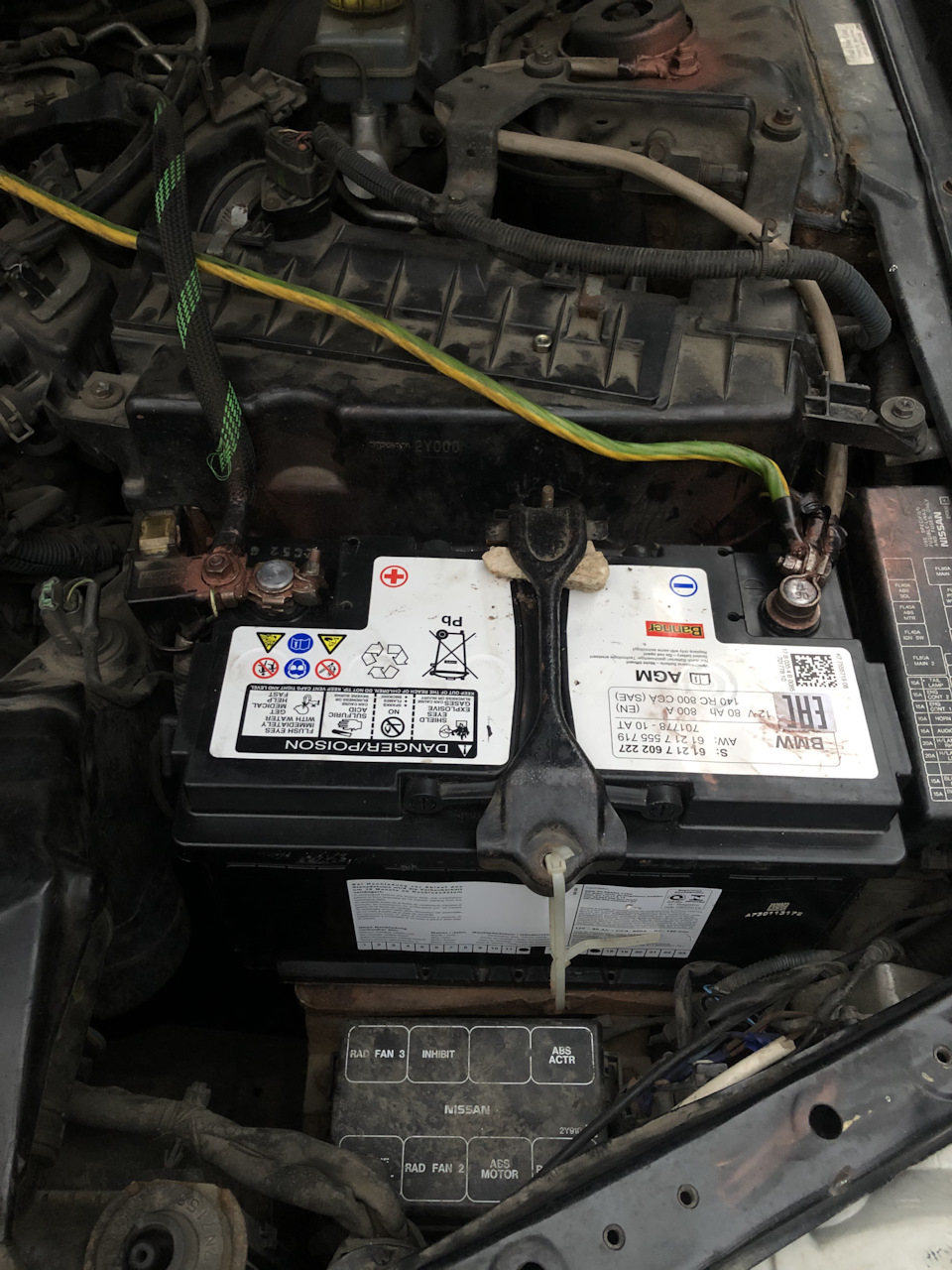 61217555719 Оригинальная акк.батарея BMW AGM BMW | Запчасти на DRIVE2