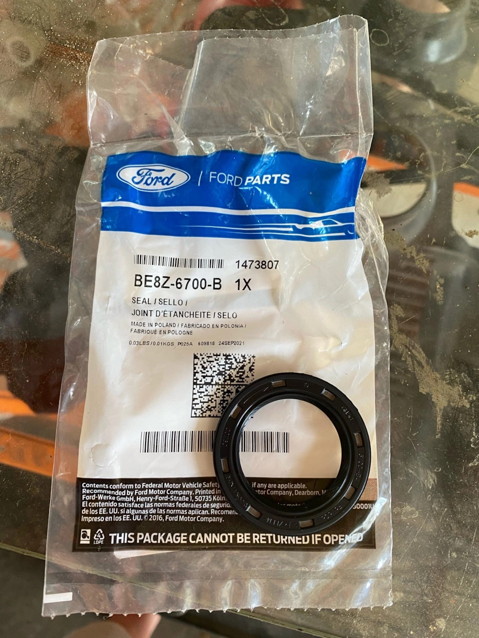 1473807 Сальник коленвала, масляного насоса передний / Fiesta, Fusion ...