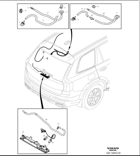 Омыватель задней камеры Volvo XC90 с 2024 появилась в Vida каталог ...