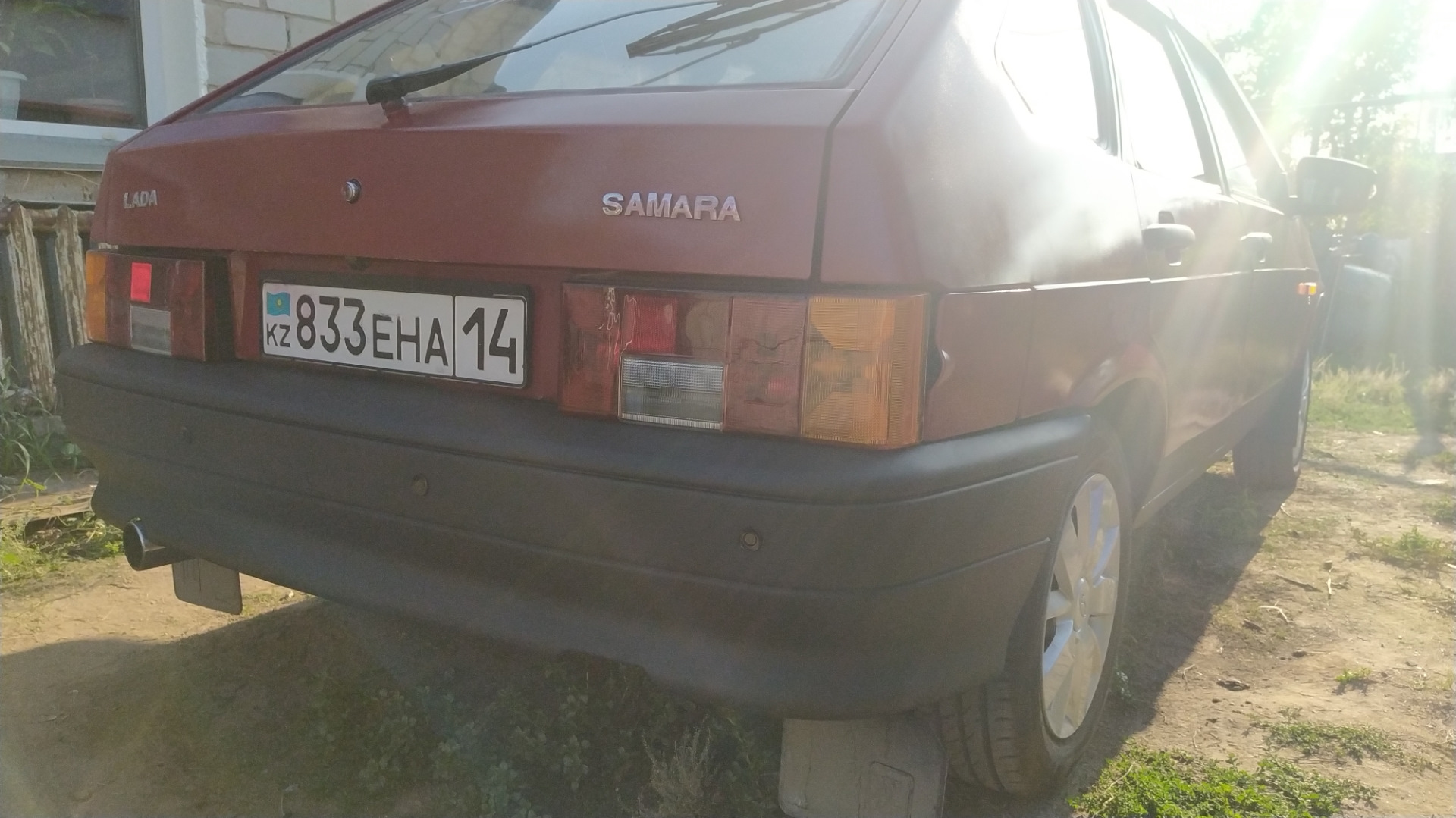 Установка заднего бампера 2114 на 2109 — Lada 2109, 1,5 л, 1994 года ...
