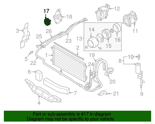 MB609125 ШКИВ В СБОРЕ, НАТЯЖ.РЕМНЯ КОМПРЕСС.КОНД Mitsubishi | Запчасти ...