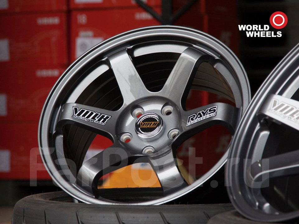 55. Для трека, шины Yokohama Advan Neova AD08R и диски WorldWheels JS 401 (WORK Rota Volk Racing ...