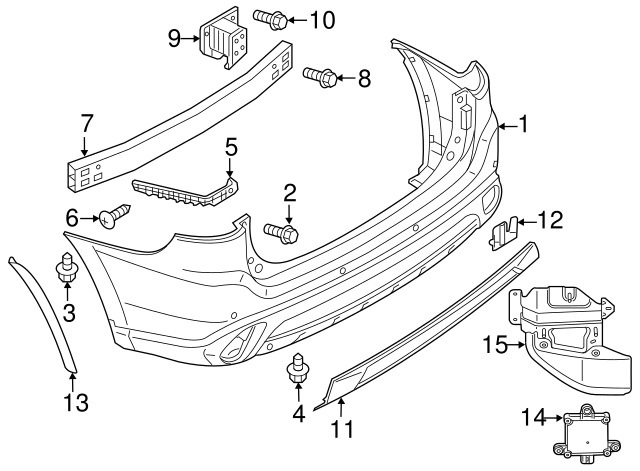 6410D243 Задний бампер Outlander Mitsubishi | Запчасти на DRIVE2