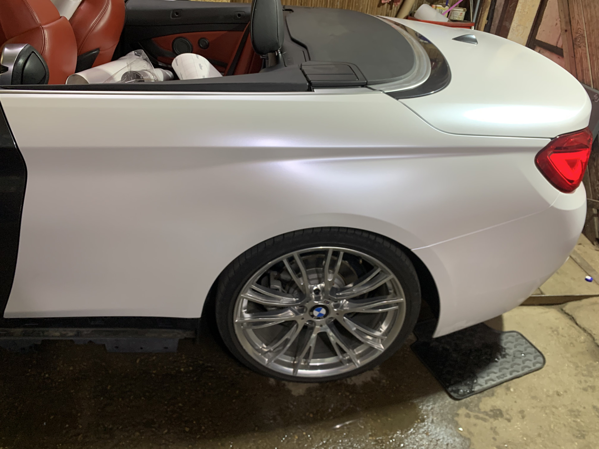 Смена цвета ) Wrap satin pearl white. — BMW 4 series Convertible (F33 ...