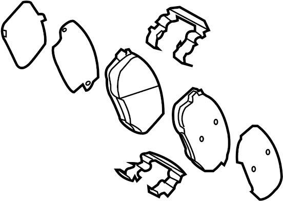 58101A7A00 КОМПЛЕКТ ТОРМОЗНЫХ КОЛОДОК С НАКЛАДКАМИ (4ШТ) KIA HYUNDAI ...