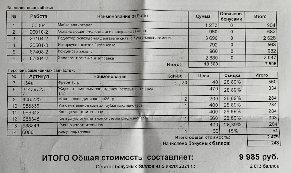 Обслуживание 2021 — Volvo S60 (2G), 2 л, 2012 года | плановое ТО | DRIVE2