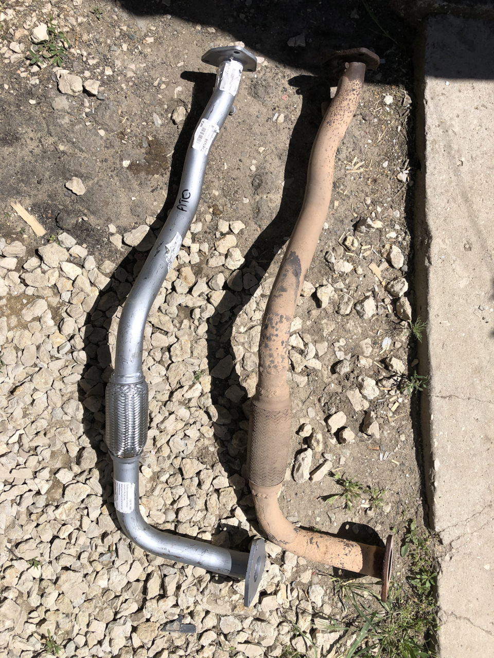 Меняем приемную трубу — Daewoo Lanos, 1,5 л, 2007 года | запчасти | DRIVE2