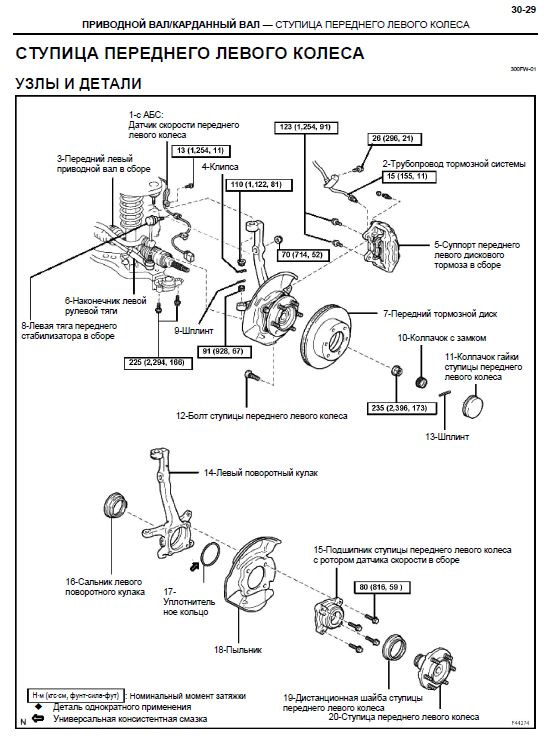 ИНСТРУКЦИЯ: Замена переднего ступичного подшипника — Toyota Land ...