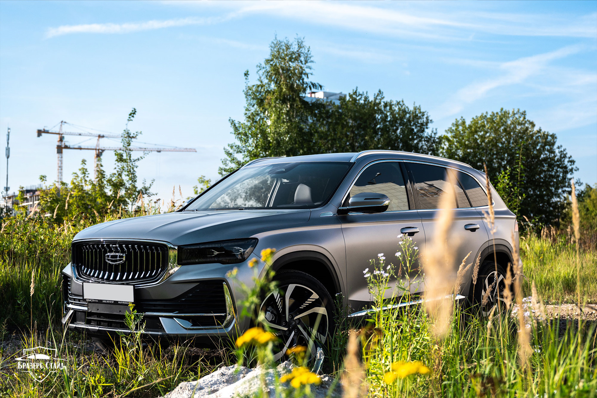 Матовая антигравийная защита Geely Monjaro полиуретаном Deltaskin Clear ...