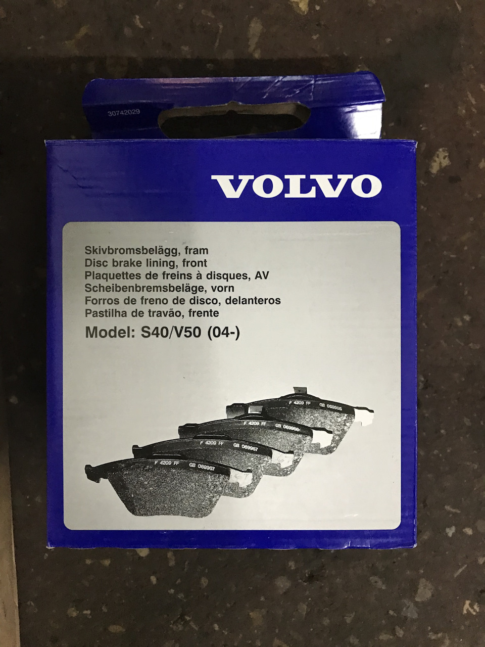 30742029 Колодки тормозные дисковые комплект Volvo | Запчасти на DRIVE2