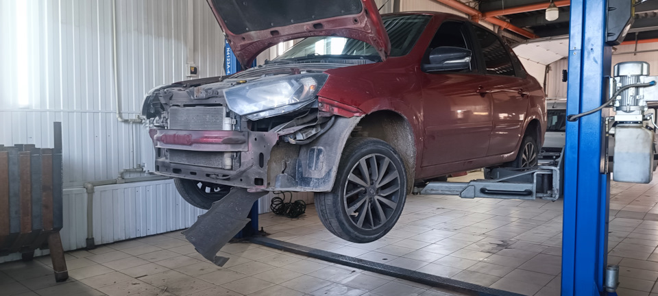 Мойка радиаторов, замена трубки кондиционера — Lada Гранта (2G) FL, 1,6 ...