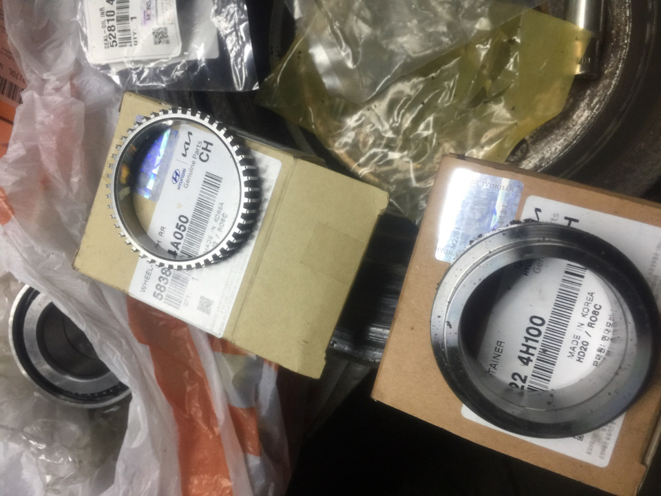 Замена заднего ступичного подшипника — Hyundai Grand Starex, 2,5 л ...