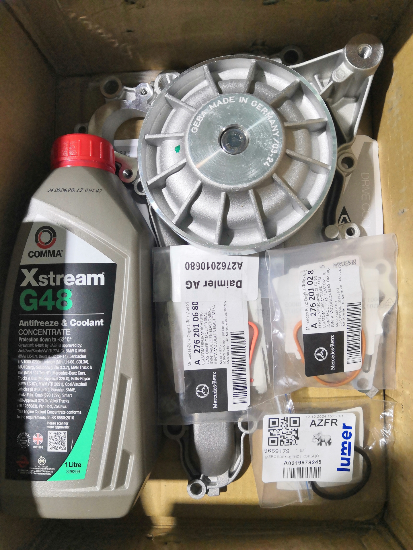 #28 Замена помпы м276 — Mercedes-Benz M-Class (W166), 3,5 л, 2013 года ...