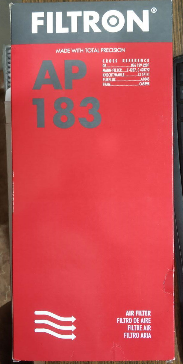 036129620F Фильтр воздушный / SEAT, SKODA, VW 1.4/1.6 96~ VAG ...