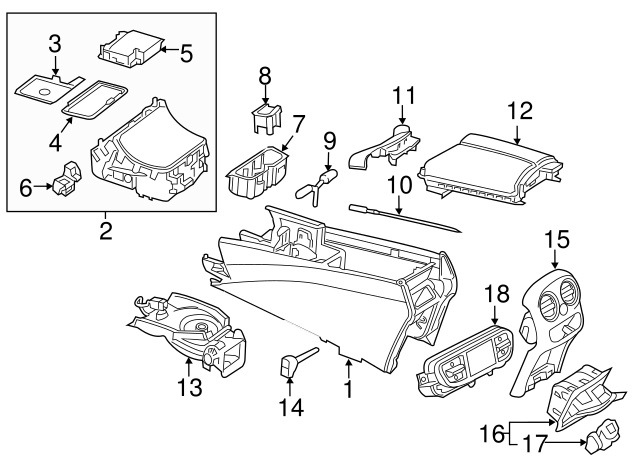 A2056803407 Накладка отсека вещевого Mercedes | Запчасти на DRIVE2