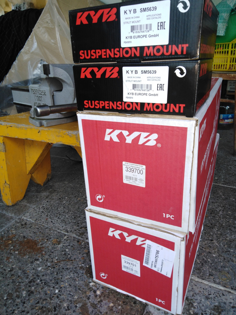 KYB Excel-G & KYB SM 5639 — Toyota Corolla (140/150), 1,6 л, 2007 года ...