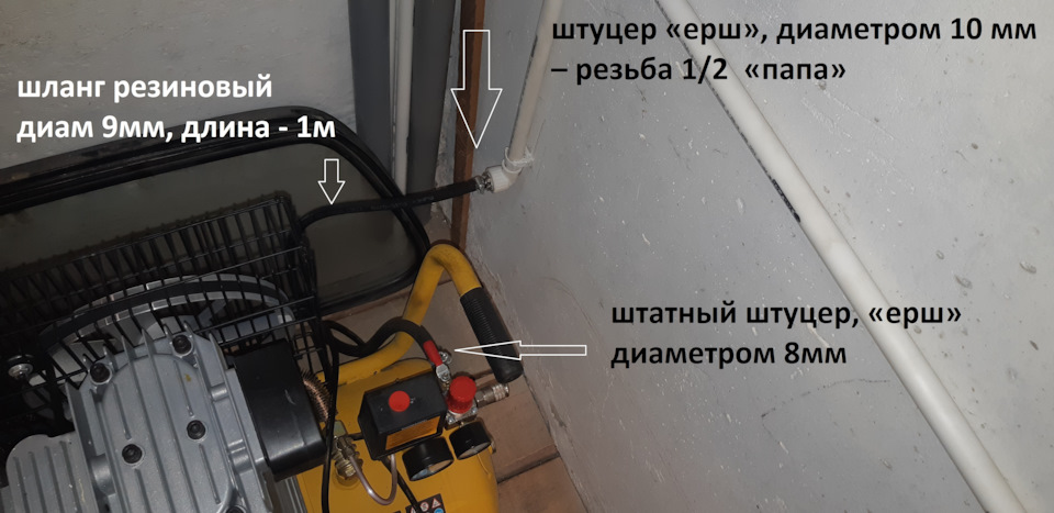 воздушная магистраль в гараже для пневмо-инструмента — Lada Vesta SW, 1 ...