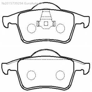HP8560 Колодки тормозные дисковые задн VOLVO: C70 00.3-02.9, XC 70 02.9 ...