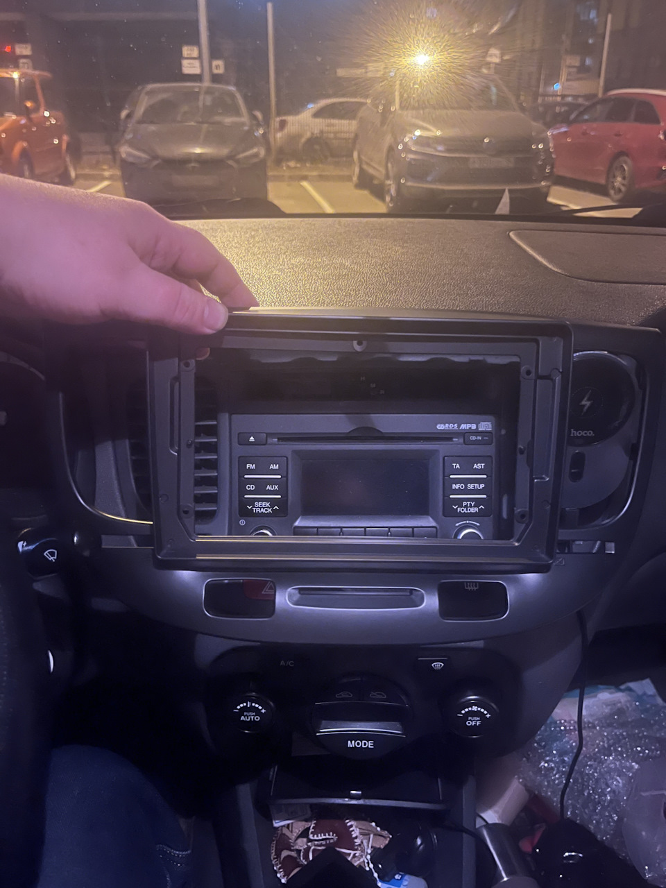 Рамка 2 Din — KIA Rio (2G), 1,4 л, 2009 года | автозвук | DRIVE2