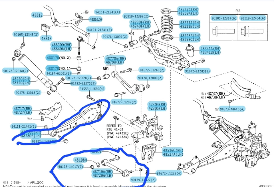39. Замена задних продольных рычагов и тяга схождения правой — Toyota ...