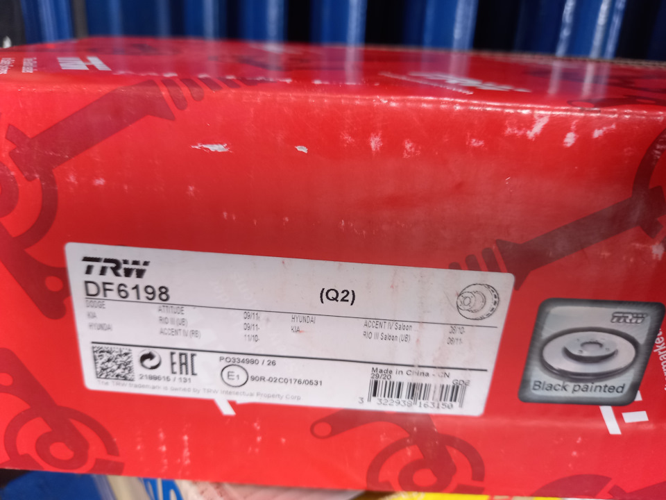 DF6198 Тормозной диск для HYUNDAI, KIA TRW | Запчасти на DRIVE2