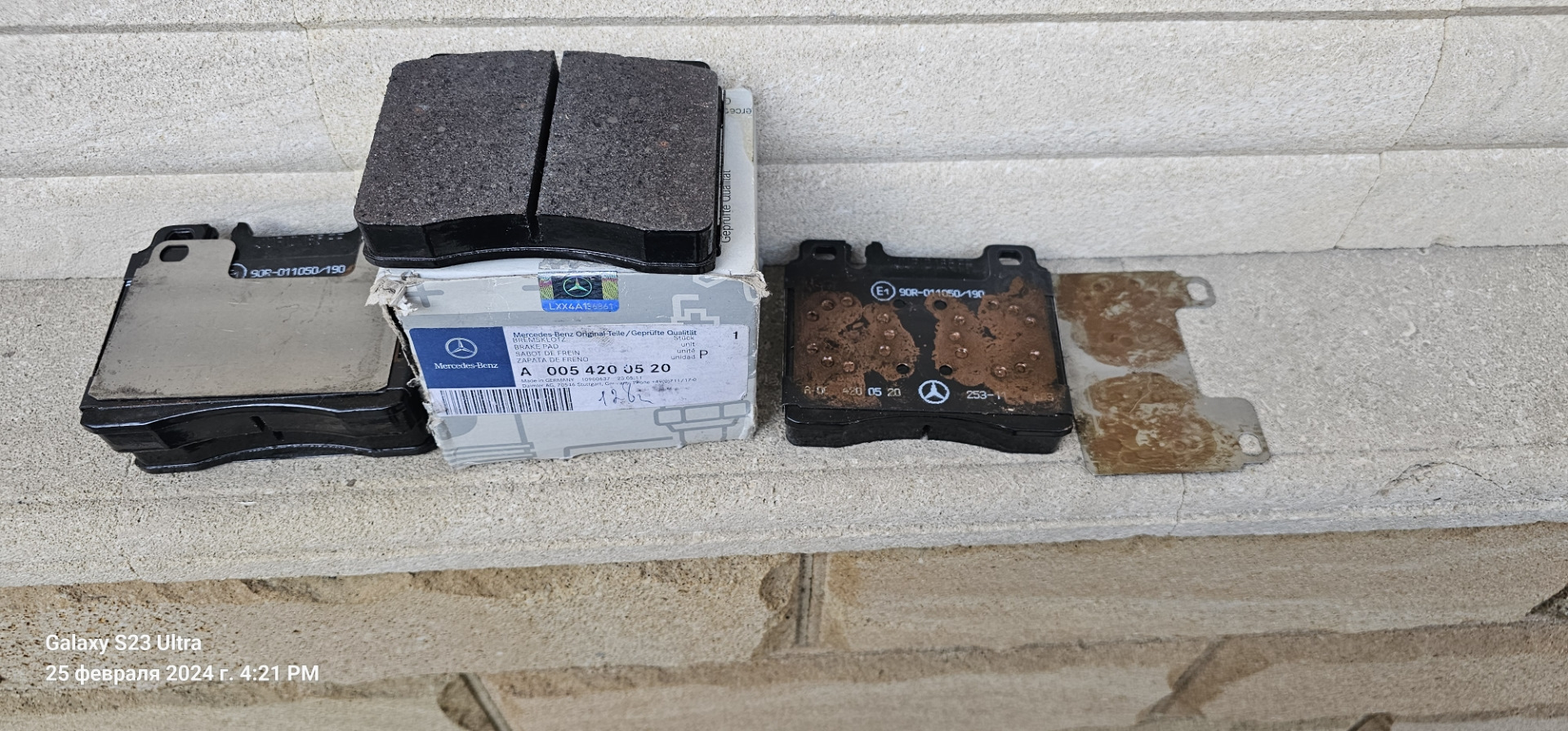 Тормозные колодки. — Mercedes-Benz S-Class (W140), 5 л, 1998 года ...