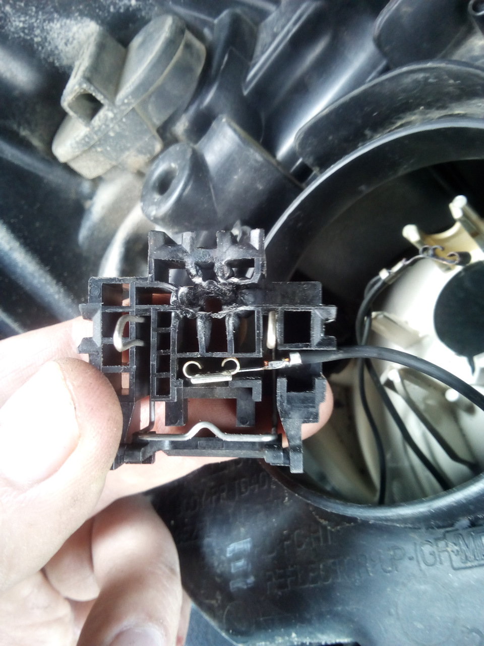 фиксатор контактов в фаре оплавился — Ford Focus Hatchback III, 1,6 л ...