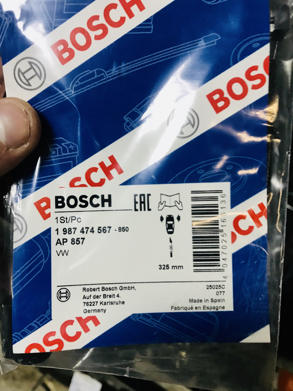 1987474567 Датчик износа тормозных колодок BOSCH | Запчасти на DRIVE2