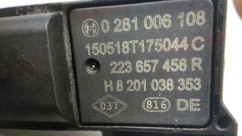 223657458R Датчик давления вхд воздуха RENAULT | Запчасти на DRIVE2