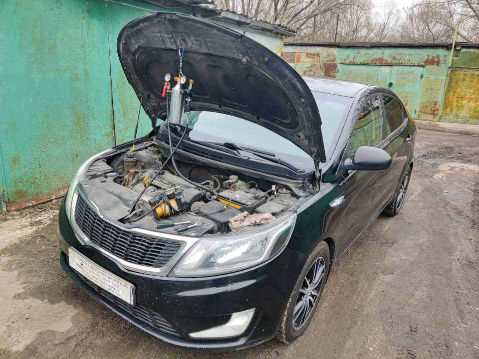 KIA RIO промывка топливных форсунок без снятия — Промывка форсунок ...