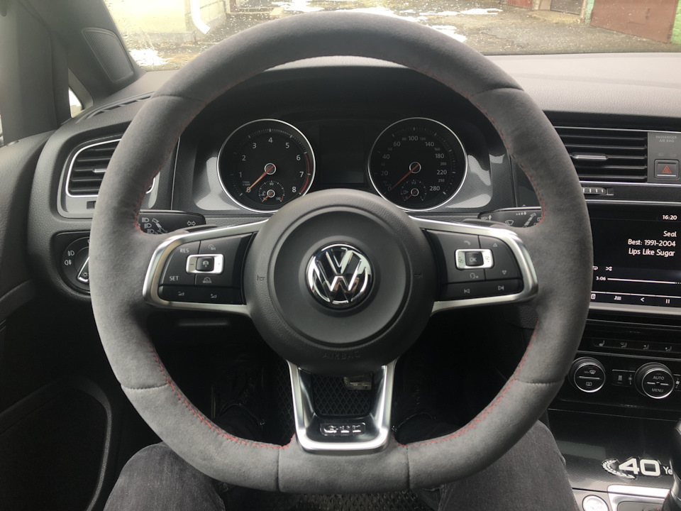Руль алькантара part2 — Volkswagen Golf GTI Mk7, 2 л, 2014 года ...