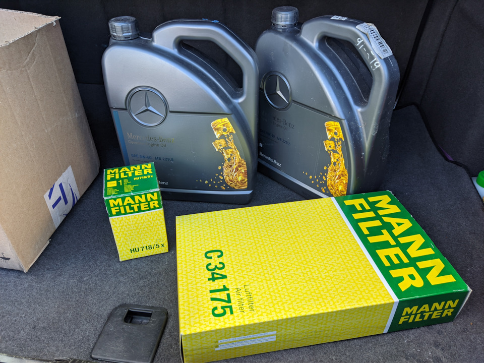Замена масла в ДВС + фильтра — Mercedes-Benz E-Class (W210), 3,2 л ...