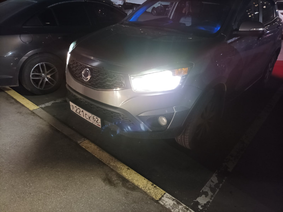 LED в головном освещении 4 — SsangYong Actyon (2G), 2 л, 2014 года ...
