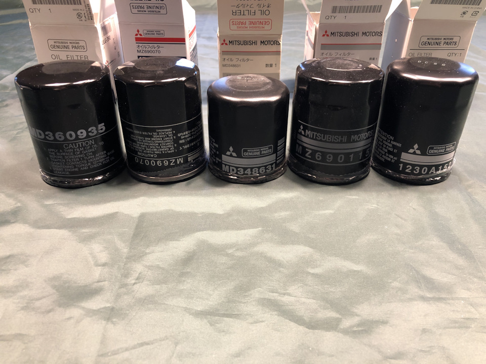 Внешнее визуальное сравнение оригинальных масляных фильтров для 6B31 ...