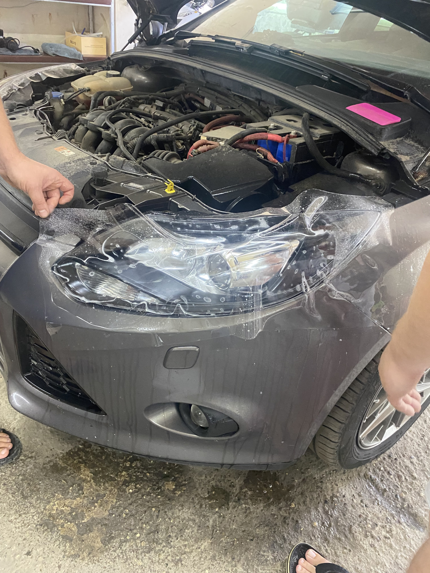 Полиуретан на фары — Ford Focus Hatchback III, 1,6 л, 2011 года ...