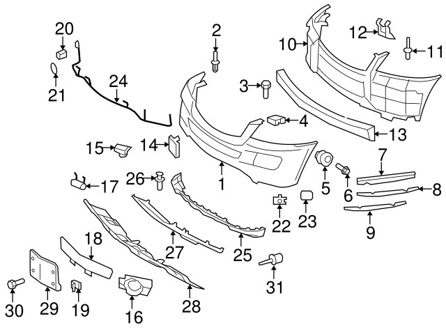 A1648800614 Кронштейн крепления бампера переднего Mercedes | Запчасти ...
