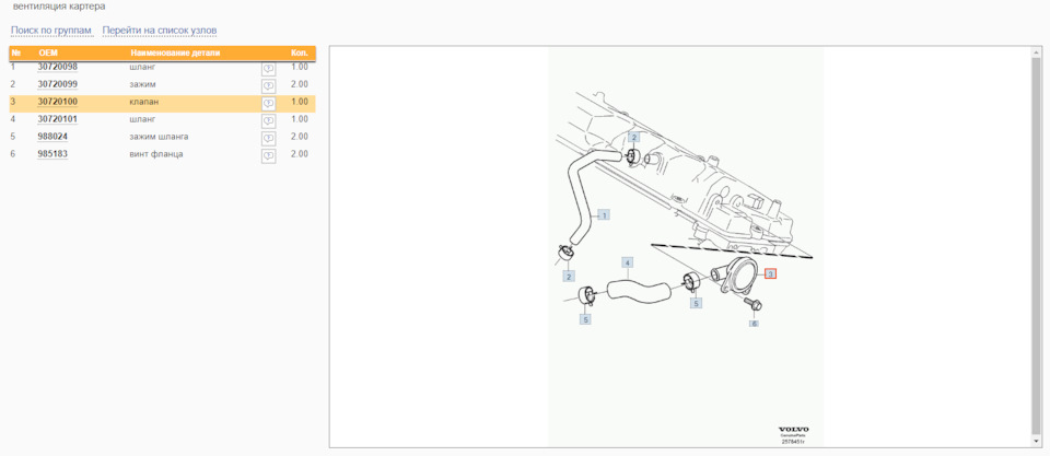 30720100 клапан Volvo | Запчасти на DRIVE2