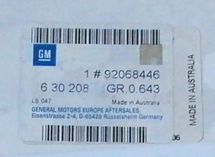 92068446 Комплект колец GM | Запчасти на DRIVE2