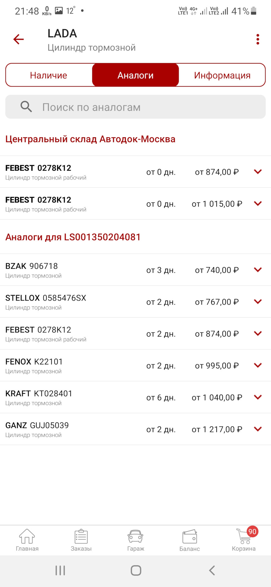 K22101 Цилиндр тормозной колё FENOX | Запчасти на DRIVE2