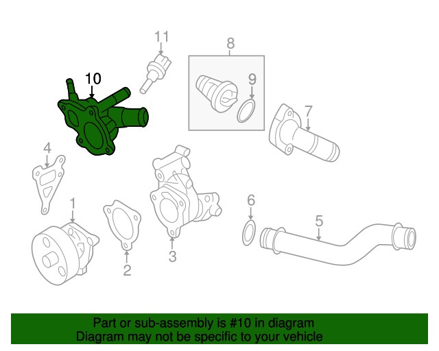 110603TA0B Корпус термостата NISSAN INFINITI | Запчасти на DRIVE2