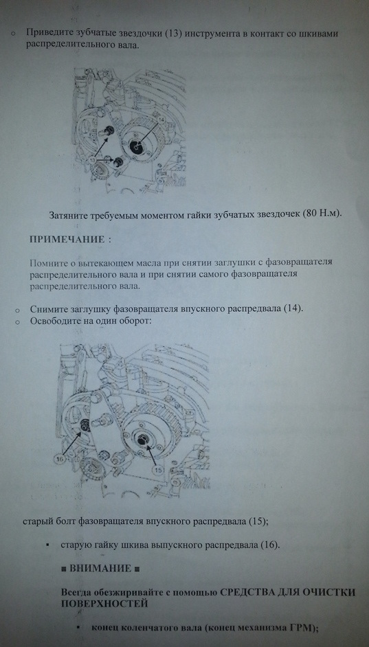Официальный мануал по замене ремня ГРМ на F4R. — Renault Duster (1G), 2 ...