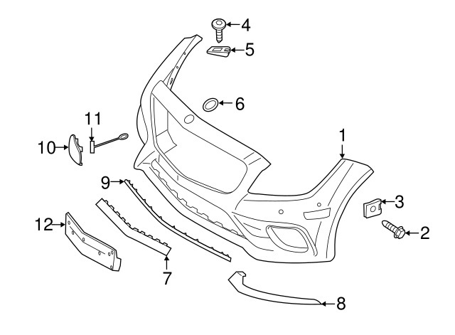 A2188851574 Накладка бампера переднего Mercedes | Запчасти на DRIVE2