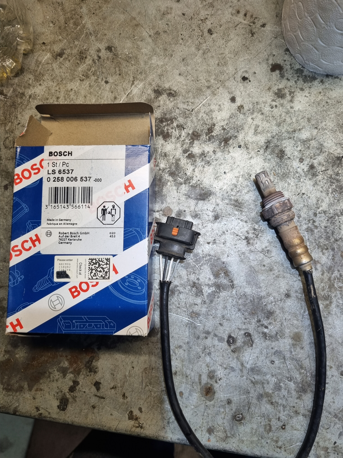 Датчик кислорода BOSCH 0258006537 — Opel Astra H, 1,6 л, 2007 года ...